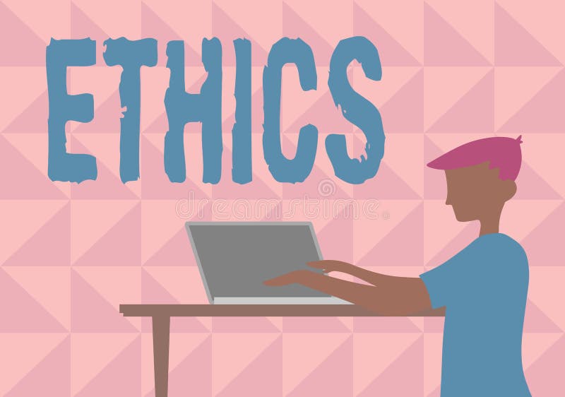 Sign Displaying Ethics. Internet Concept the Moral Philosophy or Code ...
