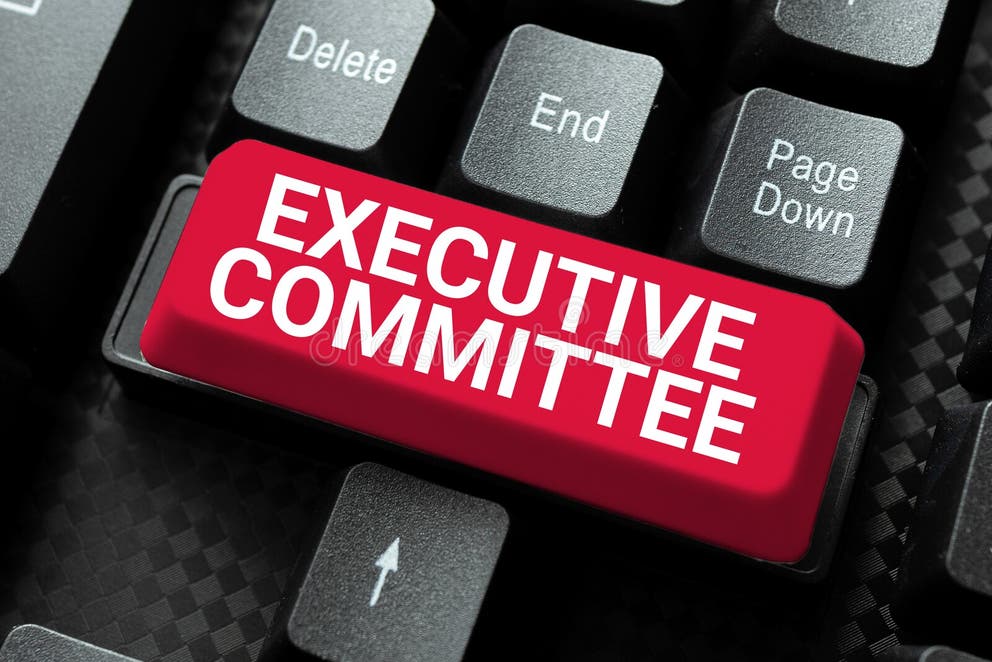 Sign Displaying Executive Committee. Internet Concept Add Information ...