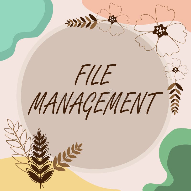 Sign Displaying File Management. Conceptual Photo Computer Program that Provides User Interface ...