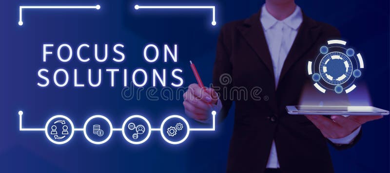 Sign Displaying Focus on Solutions. Business Approach Powerful ... Sign Displaying Focus on Solutions. Business Approach Powerful ...