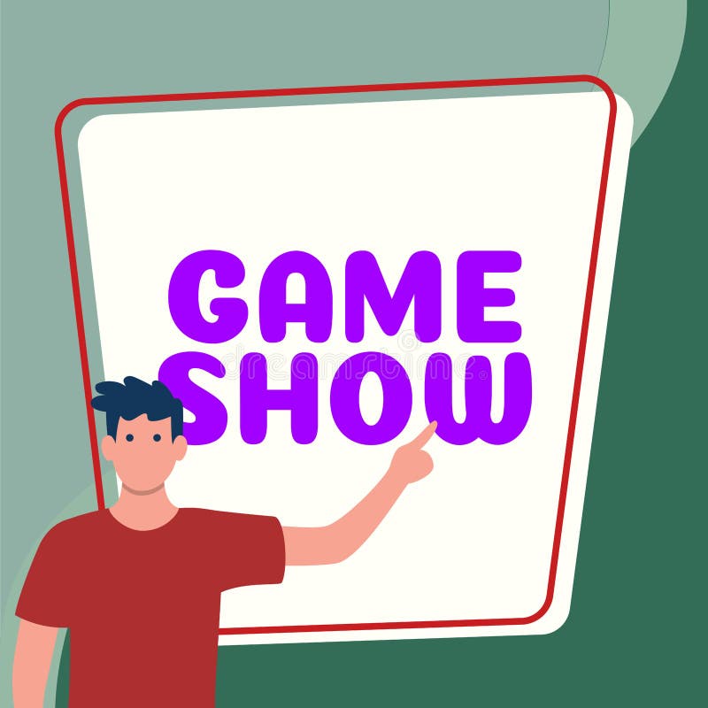 Sign Displaying Game Show. Internet Concept Program in Television or ... Sign Displaying Game Show. Internet Concept Program in Television or ...