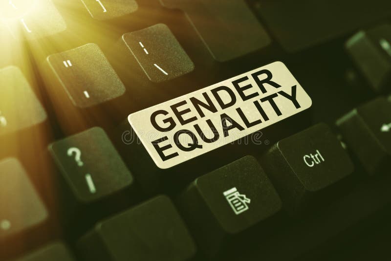 Sign Displaying Gender Equality. Business Idea Access To Same Privilege ...