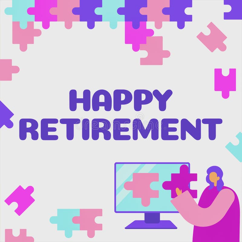 Text Sign Showing Happy Retirement. Business Showcase Having a ... Text Sign Showing Happy Retirement. Business Showcase Having a ...