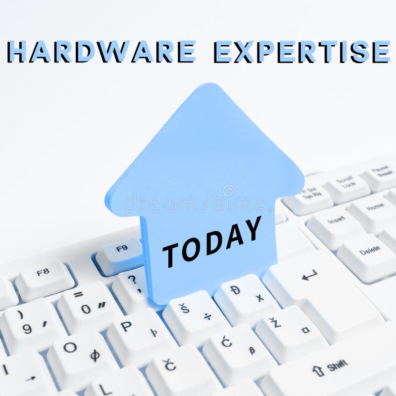 Text Sign Showing Hardware Expertise. Business Idea Machines and Other ...