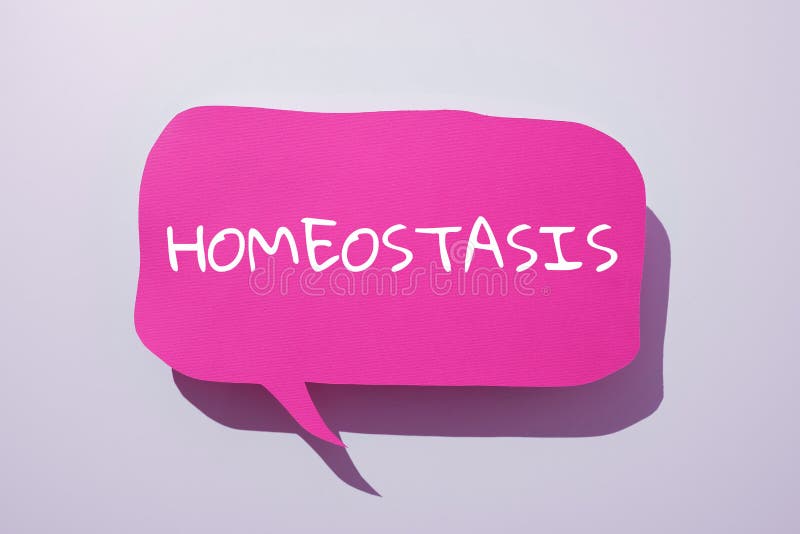 Sign Displaying Homeostasis. Word Written on the Tendency Toward a ...