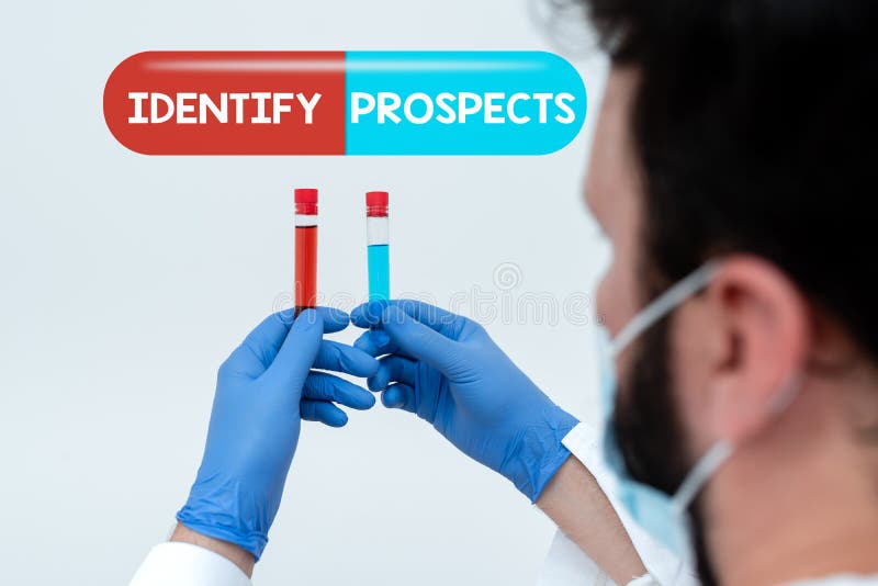 Sign Displaying Identify Prospects. Internet Concept Possible Client ...
