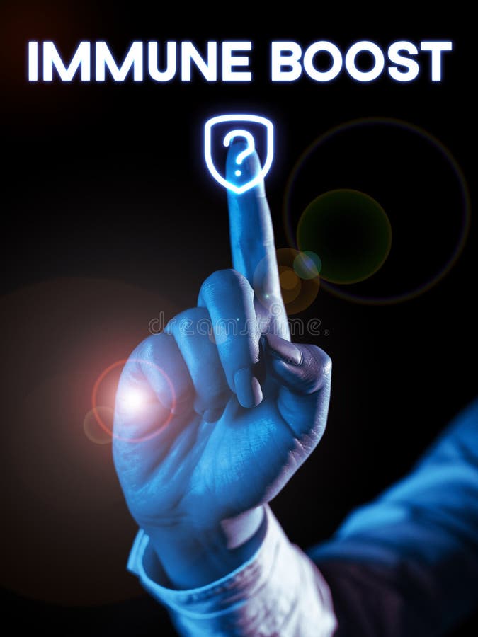 Sign Displaying Immune Boost. Concept Meaning Being Able To Resist a ...