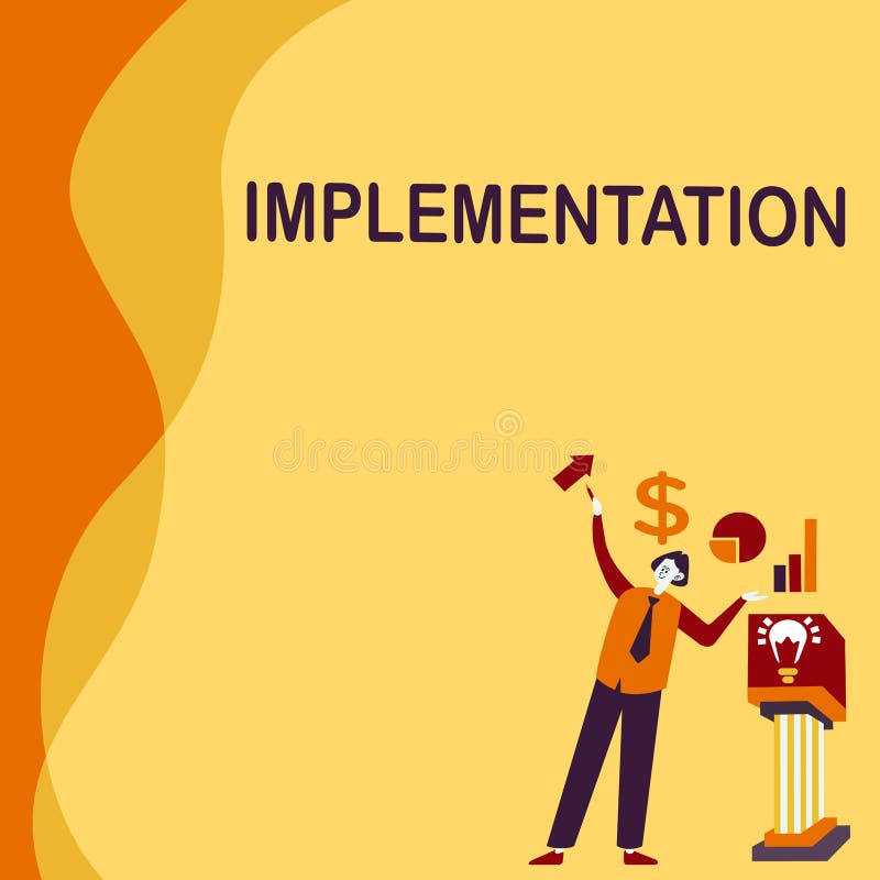 Text Showing Inspiration Implementation. Conceptual Photo the Process ...