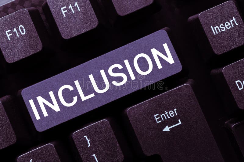 Sign Displaying Inclusion. Concept Meaning Action State Including of ...