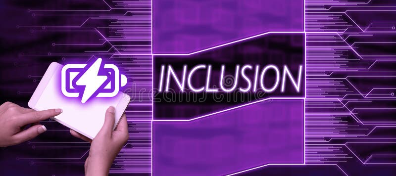 Sign Displaying Inclusion. Internet Concept Action State Including of ...