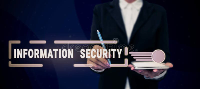 Writing Displaying Text Information Security Word Written On Infosec Preventing Unauthorized