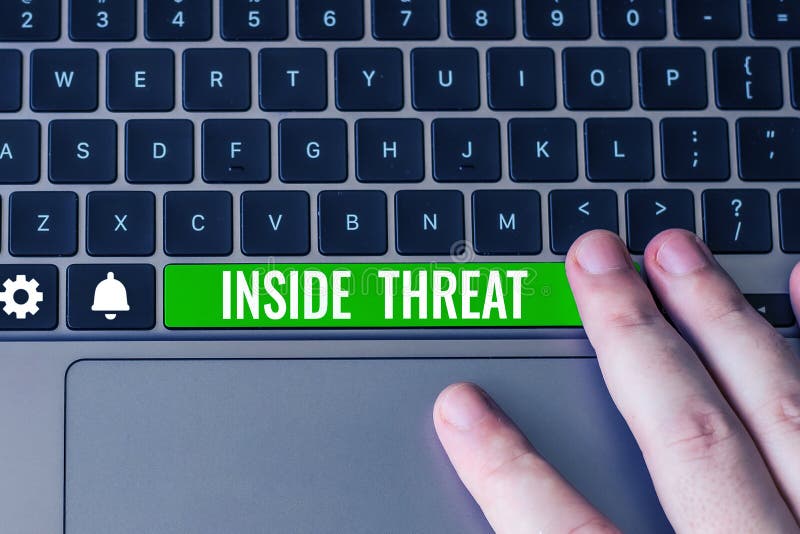 Sign Displaying Inside Threat. Business Idea Information that only an ...