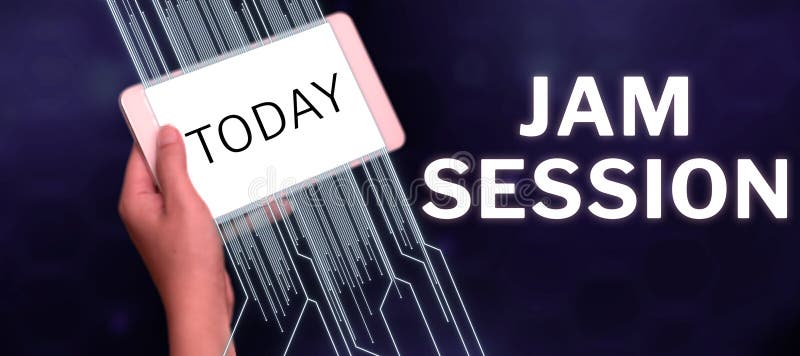 Text Sign Showing Jam Session. Business Approach Impromptu Performance ...