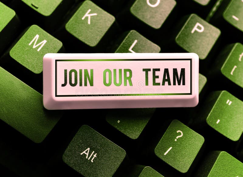 Text Sign Showing Join Our Team. Business Concept Allied Associate Work ... Text Sign Showing Join Our Team. Business Concept Allied Associate Work ...