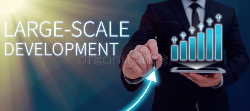 Sign Displaying Large Scale Development. Word Written on Develop on an ...