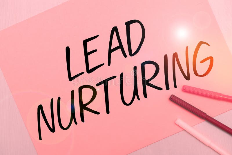 Sign Displaying Lead Nurturing. Business Overview Method of Building a ...