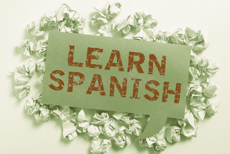 Sign Displaying Learn Spanish. Concept Meaning Translation Language in ... Sign Displaying Learn Spanish. Concept Meaning Translation Language in ...