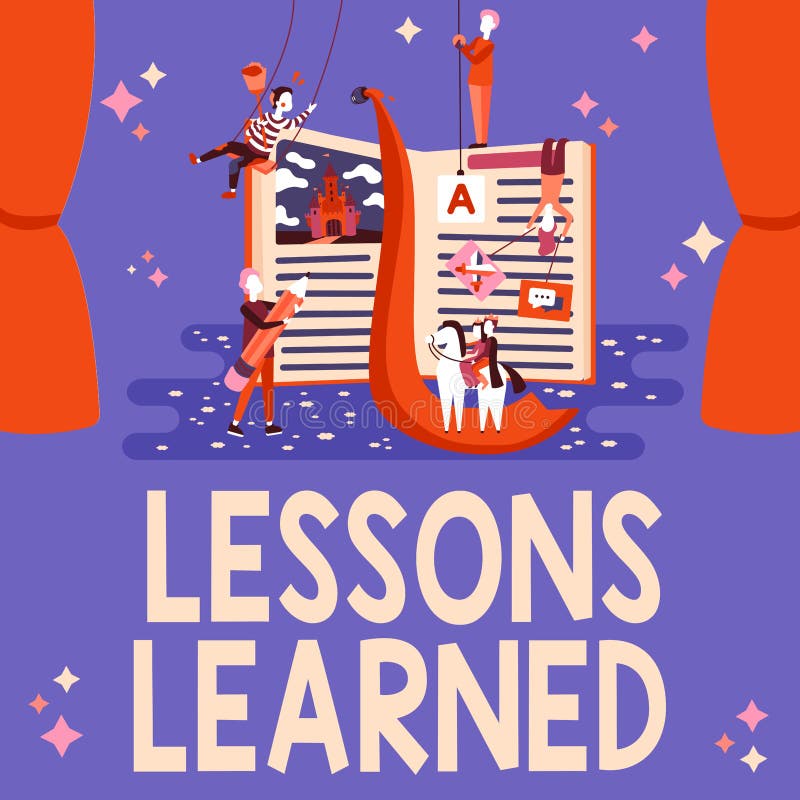 Text Caption Presenting Lessons Learned. Business Approach the ...