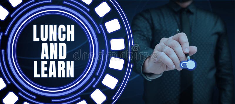 Handwriting Text Lunch and Learn. Word for Have Meal and Study ...