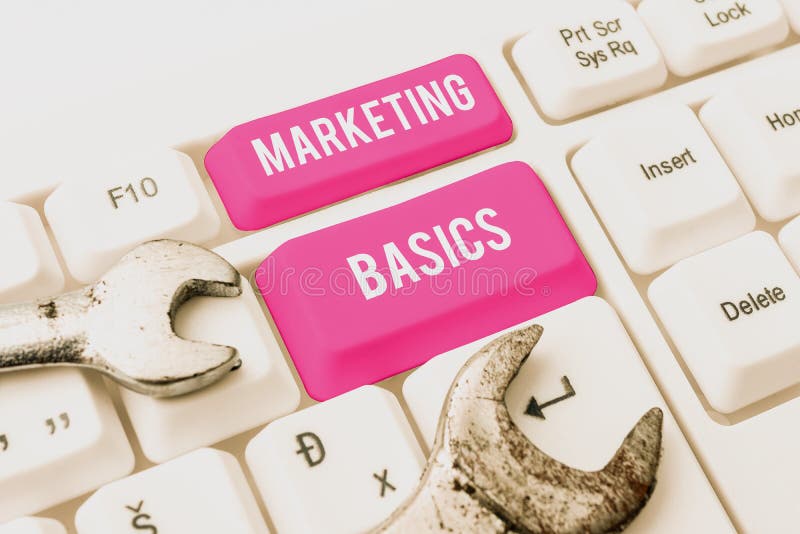 Sign Displaying Marketing Basics. Business Overview Changes and ...