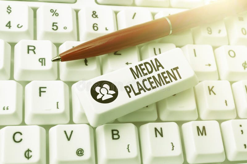 Sign Displaying Media Placement. Internet Concept the Method of Placing ...