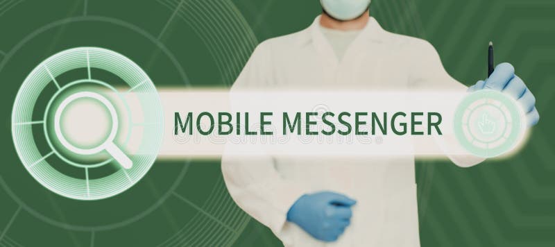 Sign Displaying Mobile Messenger. Business Concept Tickets Arrive As a ...