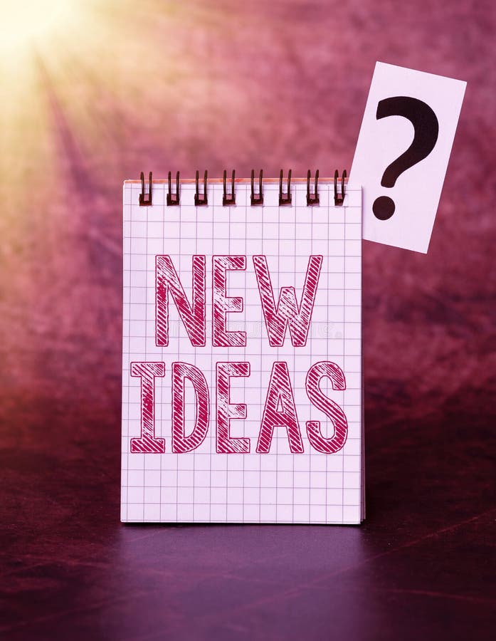 Sign Displaying New Ideas. Business Concept Something Original or Fresh ...