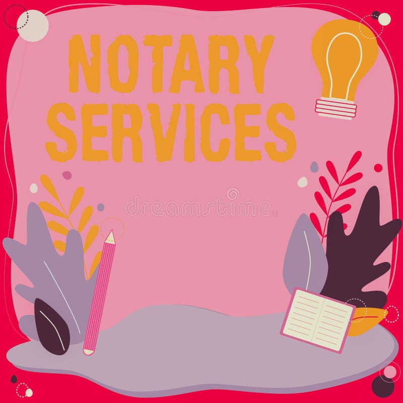 Sign Displaying Notary Services. Business Overview Services Rendered by ...