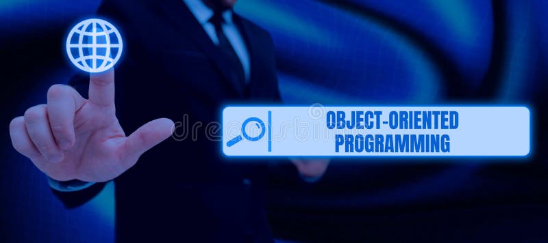 Sign Displaying Object Oriented Programming Business Concept Language Model Objects Rather Than