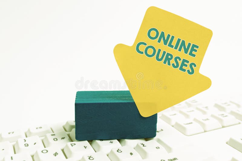 Text Caption Presenting Online Courses. Internet Concept Earning an ...