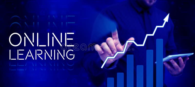 Sign Displaying Online Learning. Business Approach Larning with the ...