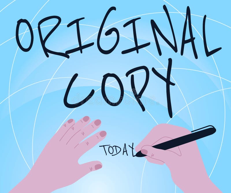 Sign Displaying Original Copy. Business Showcase Main Script Unprinted ...