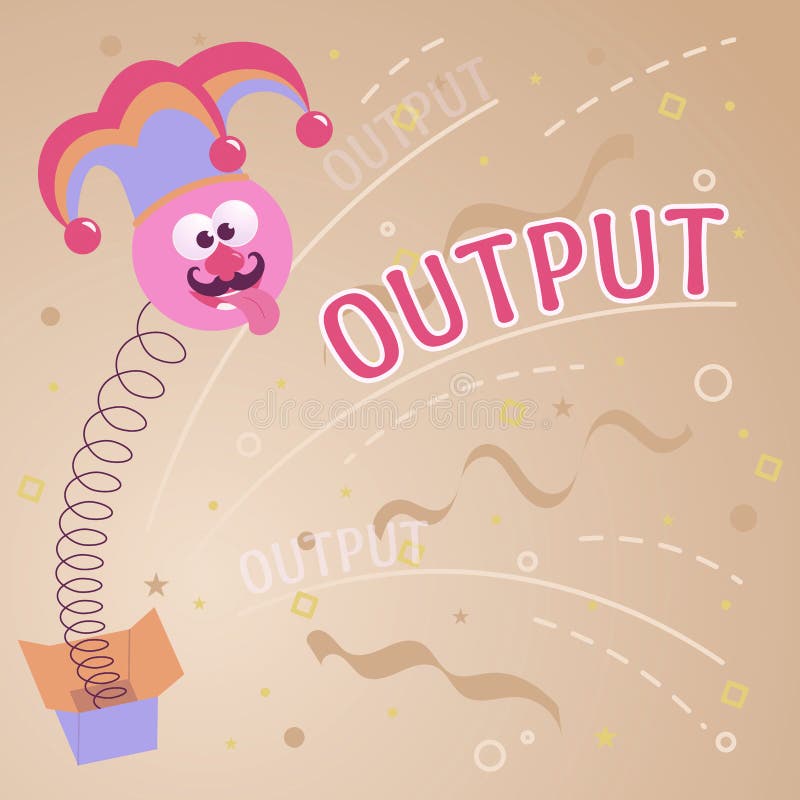 Sign Displaying Output. Word Written on the Final Result of Something ...