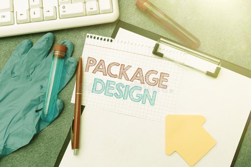 Sign Displaying Package Design. Word Written on Strategy in Creating ...