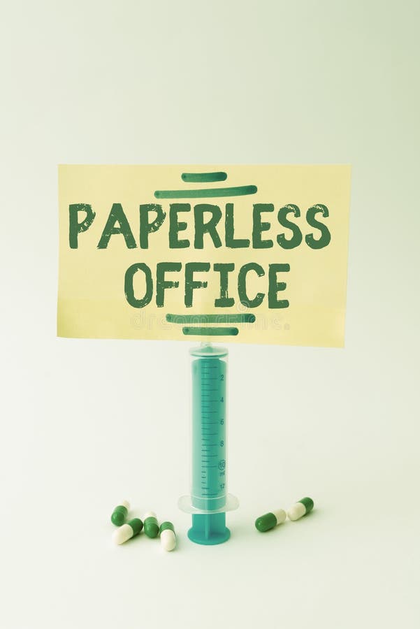 Sign Displaying Paperless Office. Concept Meaning Work Environment in ... Sign Displaying Paperless Office. Concept Meaning Work Environment in ...