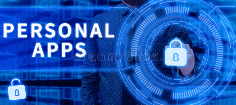 Sign Displaying Personal Apps. Concept Meaning Organizer Online ...