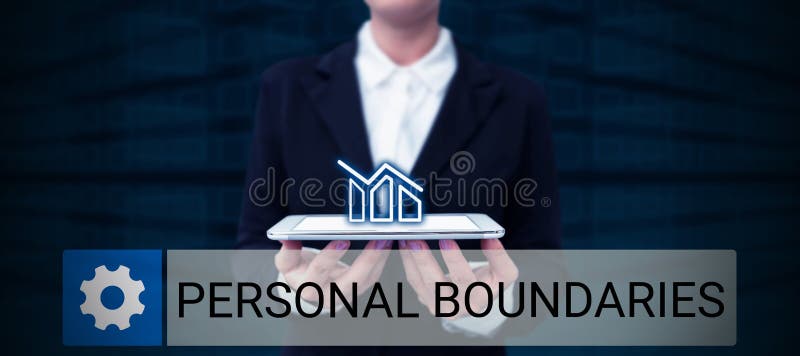 Text Sign Showing Personal Boundaries. Concept Meaning Something that ...