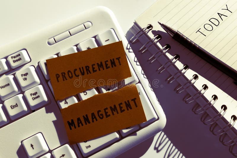 Sign Displaying Procurement Management. Word for Buying Goods and ...
