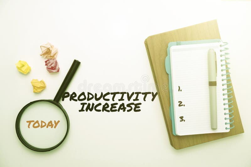Text Showing Inspiration Productivity Increase. Internet Concept Get ...