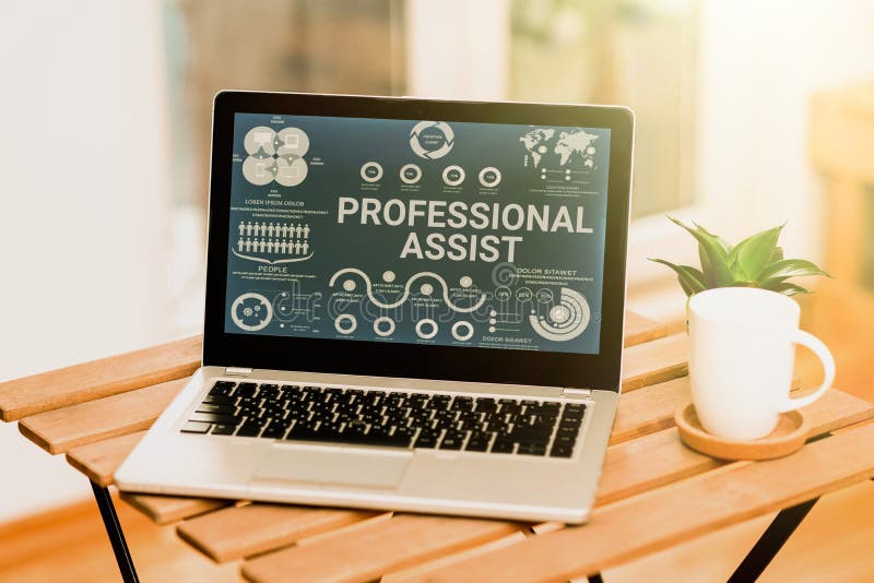 Sign Displaying Professional Assist. Concept Meaning Help a ...