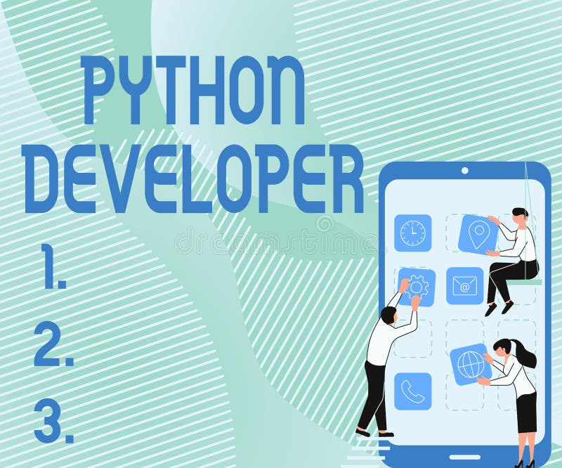 Sign Displaying Python Developer. Conceptual Photo Responsible for Writing Serverside Web ...