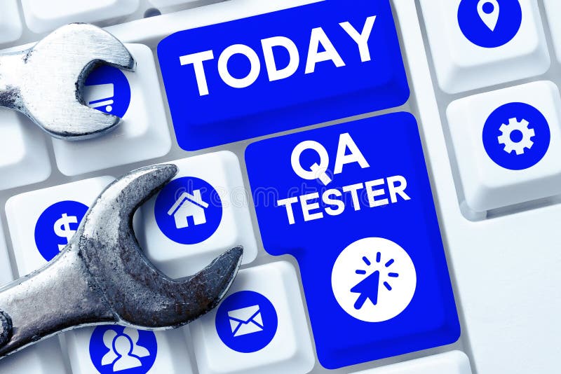 Conceptual Display Qa Tester. Concept Meaning Quality Assurance of an ...