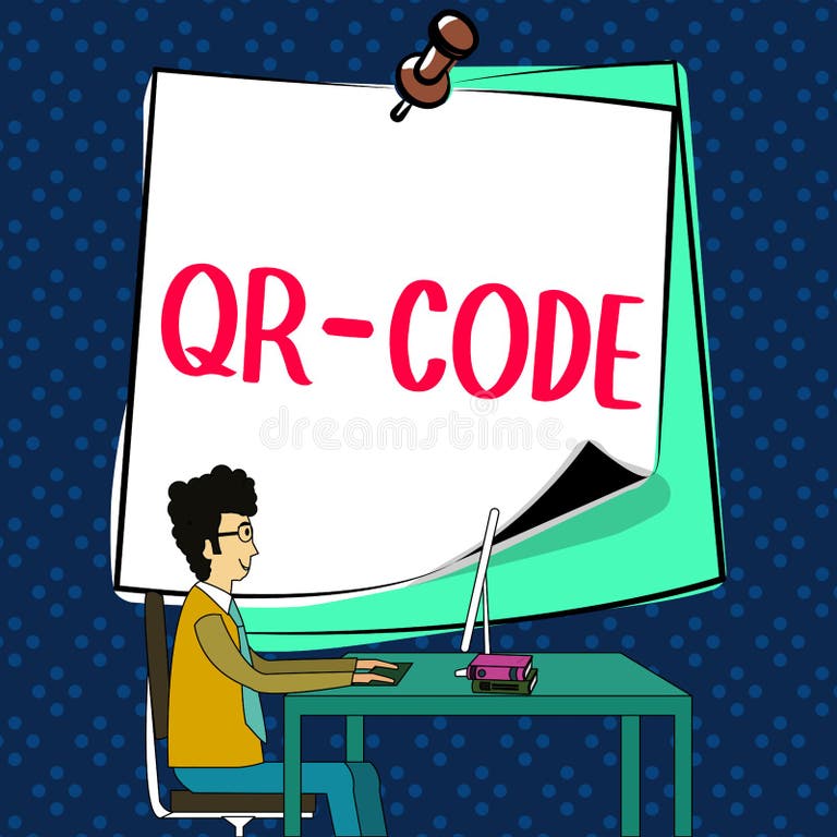 Sign Displaying Qr Code. Business Overview the Trademark for a Type of ...