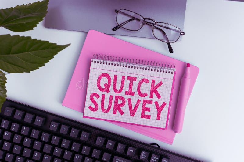 Sign Displaying Quick Survey. Internet Concept Conduct Fast Check on ... Sign Displaying Quick Survey. Internet Concept Conduct Fast Check on ...