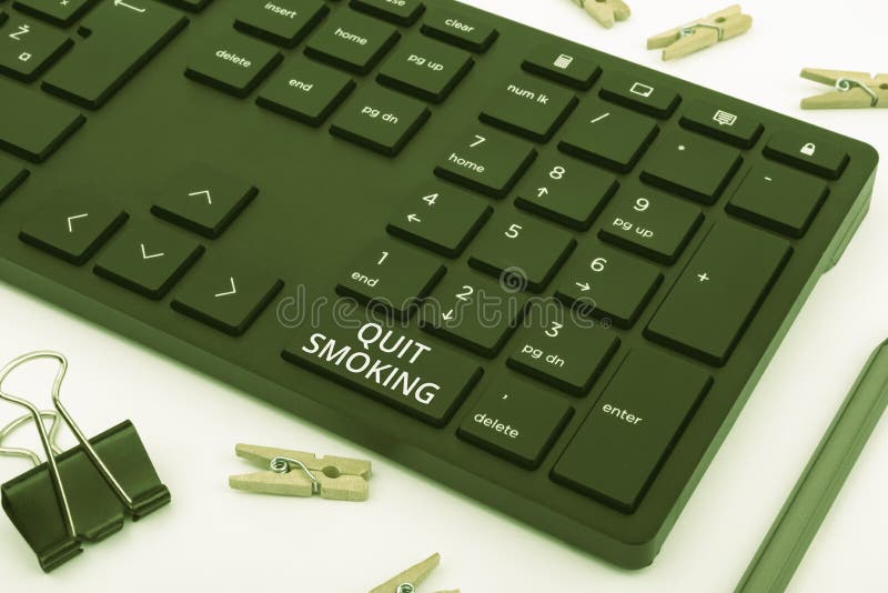 Sign Displaying Quit Smoking. Word Written on Discontinuing or Stopping ... Sign Displaying Quit Smoking. Word Written on Discontinuing or Stopping ...