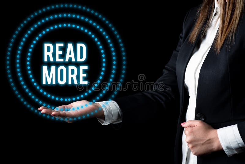 Sign Displaying Read More. Internet Concept Provide More Time or ...
