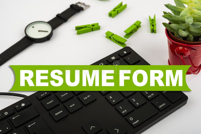 Sign Displaying Resume Form. Conceptual Photo Describe the Layout ...