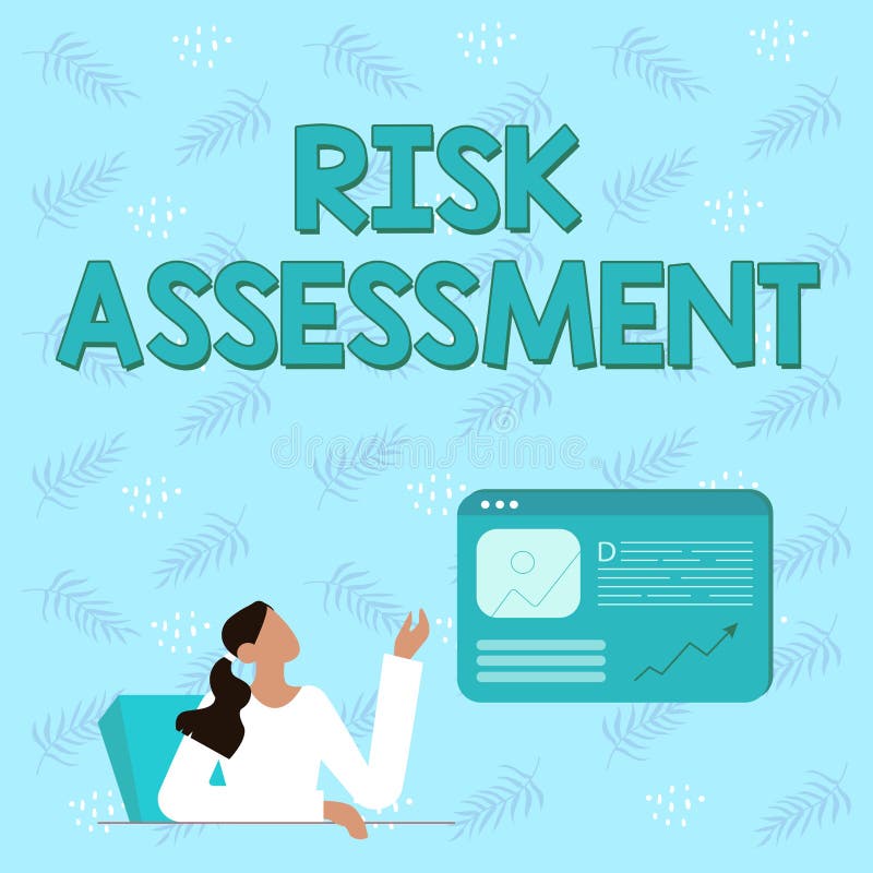 Sign Displaying Risk Assessment. Word for Evaluating Potential Risks ...