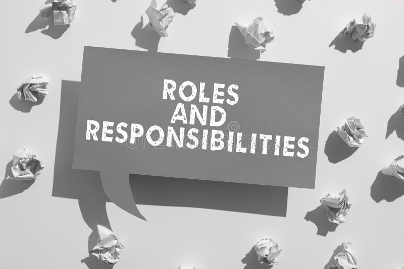 Sign Displaying Roles and Responsibilities. Business Showcase Business ...