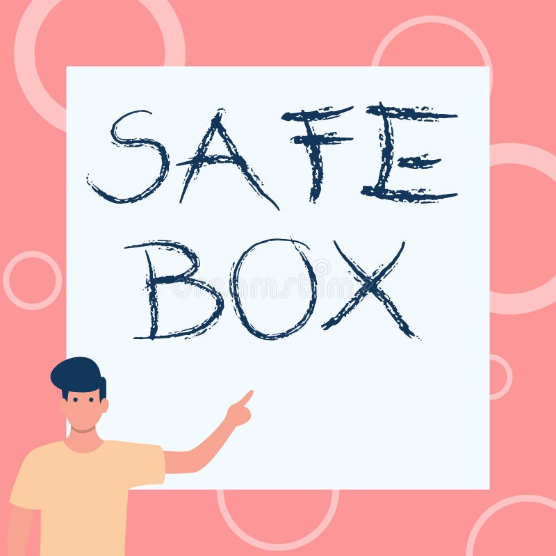 Conceptual Display Safe Box. Internet Concept a Small Structure Where ...